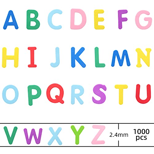 1050Pcs Foam Stickers, Self Adhesive Sticky Letter Sticker for Kids DIY Craft(1.1x0.9in)
