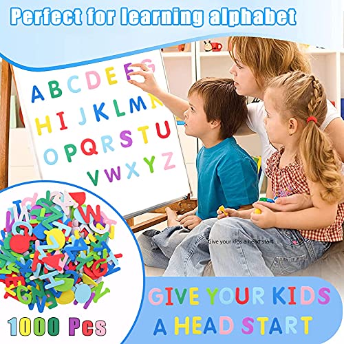 1050Pcs Foam Stickers, Self Adhesive Sticky Letter Sticker for Kids DIY Craft(1.1x0.9in)