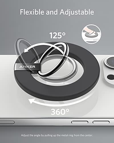 Anker Magnetic Phone Grip (MagGo), 610 Magnetic Phone Ring Holder, Adjustable Kickstand, Only for iPhone 14/14 Pro/14 Pro Max/14 Plus/13/13 Pro/13 Mini/13 Pro Max/12/12 Pro/12 Mini/12 Pro Max