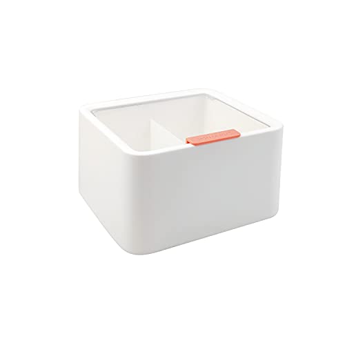 HZLHZYY Plastic Qtip Storage Box 2 Slot Cotton Swab Dispenser Box Qtip Holder Jar Cotton Swab Ball Qtips Storage Container Makeup Sponge Organizer Box with Lid for Bathroom Home Office Storage