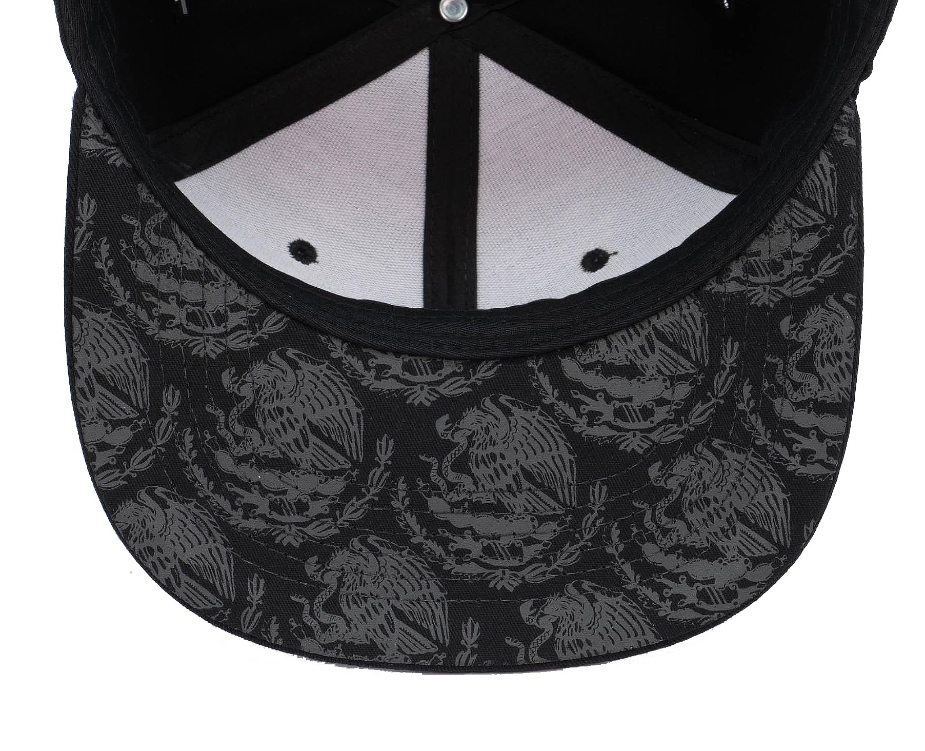 Mexican Hat Mexico State Federal Name Embroidered Snapback Flat Bill Baseball Cap (State-Nayarit) Black