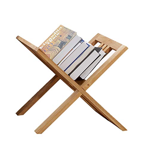 Magazine Newspaper Baskets Magazine Rack Newspaper Magazine Storage Rack Floor-standing Bookshelf Magazine Rack Newspaper Rack Storage Rack Information Rack ( Color : Natural , Size : 393635cm )