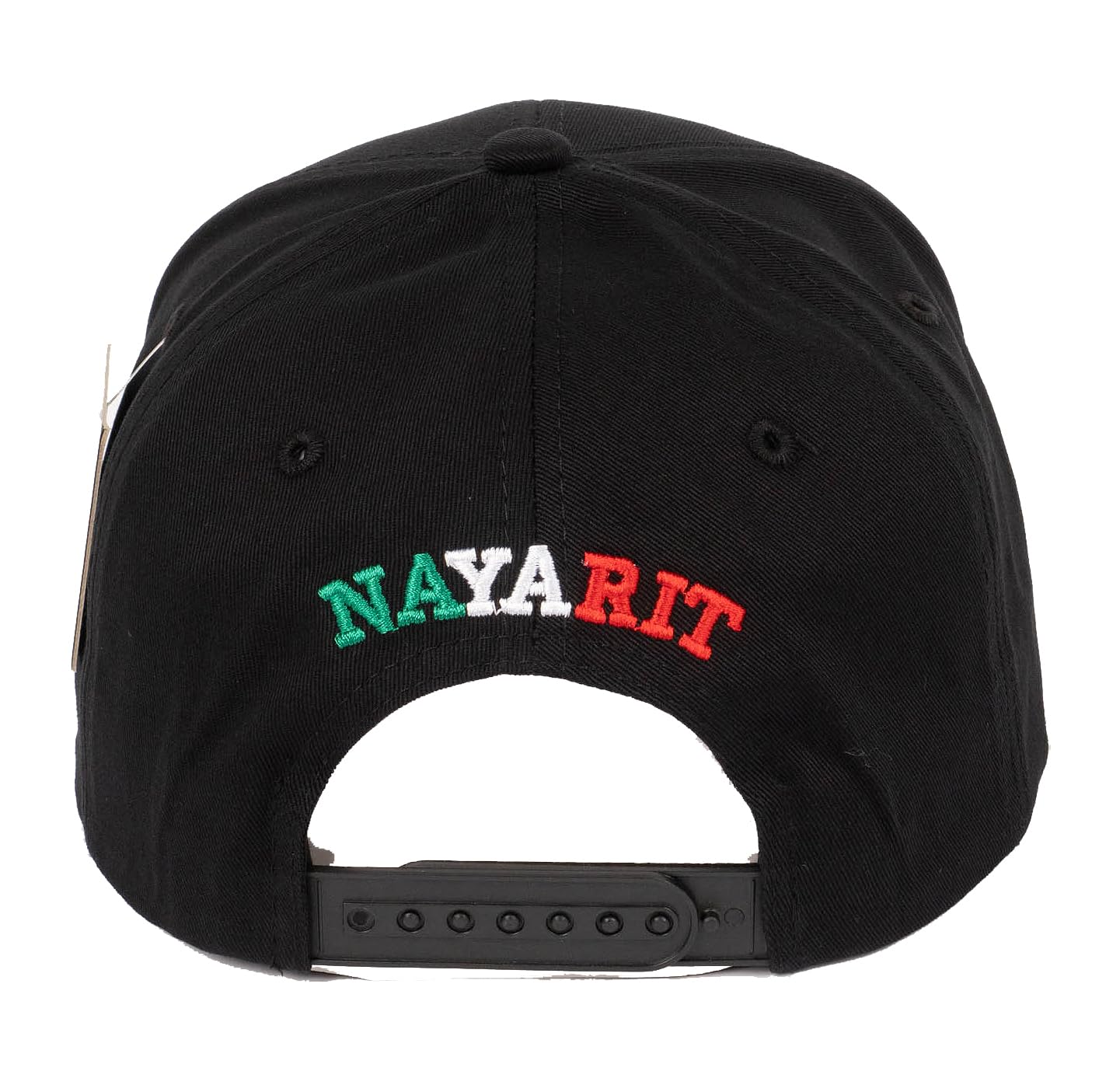 Mexican Hat Mexico State Federal Name Embroidered Snapback Flat Bill Baseball Cap (State-Nayarit) Black