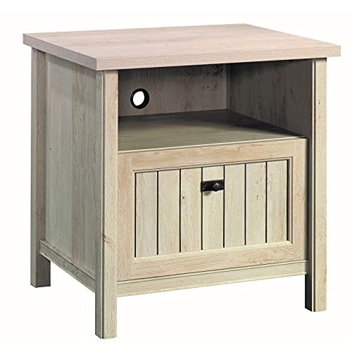 Sauder Costa Night Stand with Drawer in Chalked Chestnut, Chalked Chestnut Finish