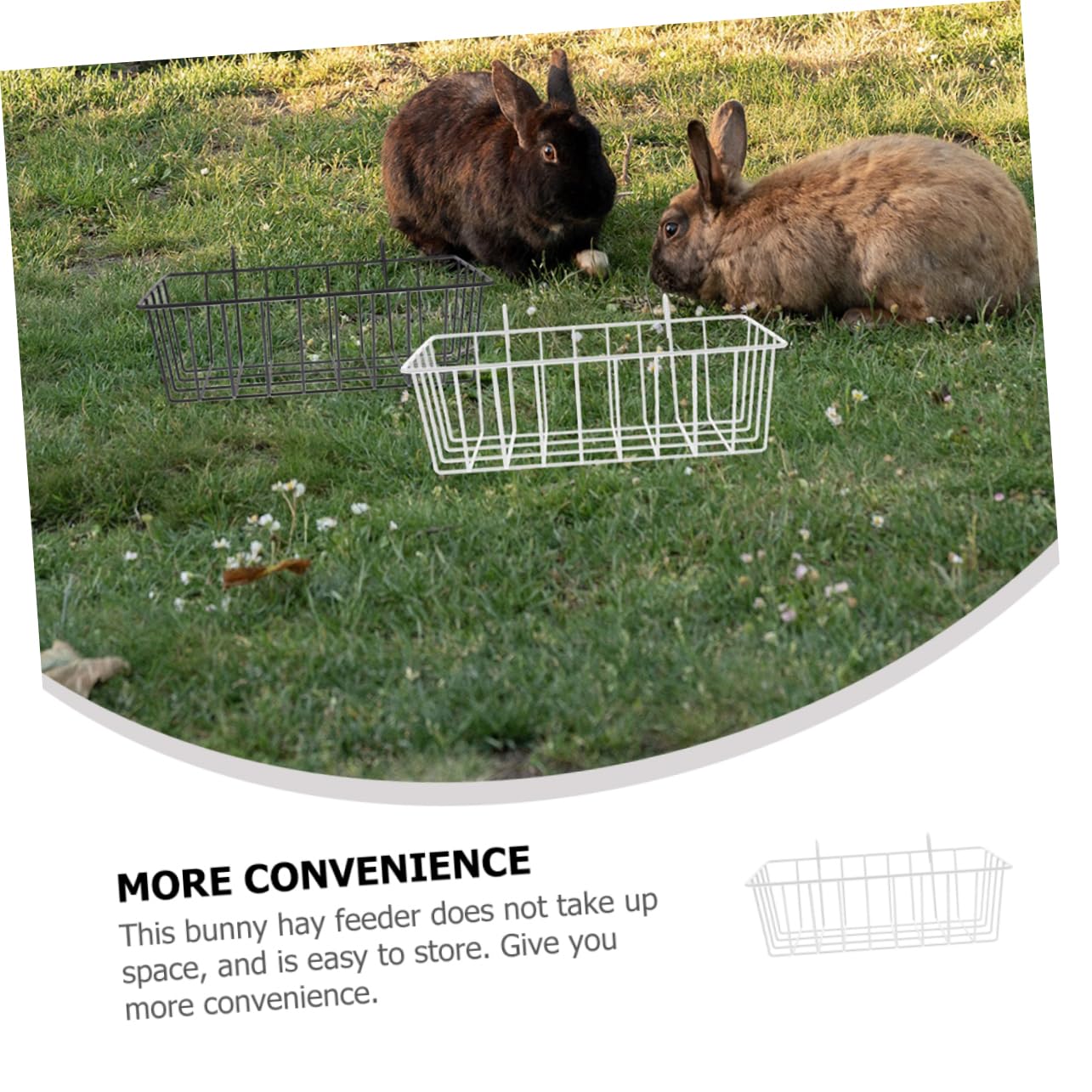 Balacoo Rabbit Rack Bunny Feeder Rabbit Feeders Convenient Rabbit Feeder Hanging Rabbit Feeder Daily Use Rabbit Feeder Rack for Rabbits Feeder Rabbit Grid Accessories Shelf Metal White