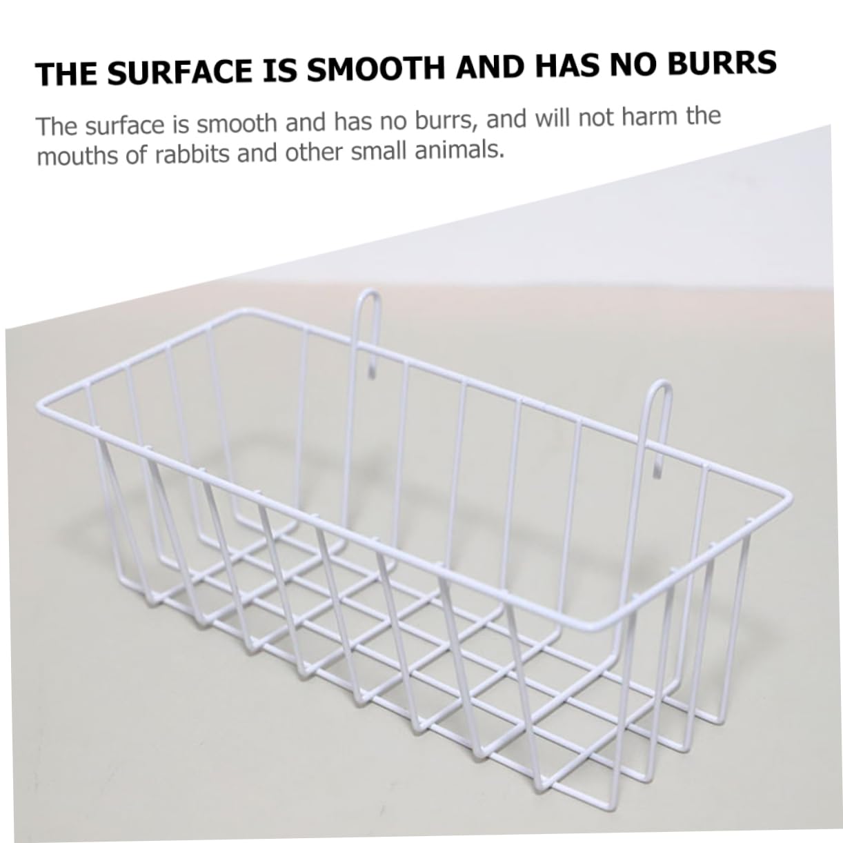 Balacoo Rabbit Rack Bunny Feeder Rabbit Feeders Convenient Rabbit Feeder Hanging Rabbit Feeder Daily Use Rabbit Feeder Rack for Rabbits Feeder Rabbit Grid Accessories Shelf Metal White