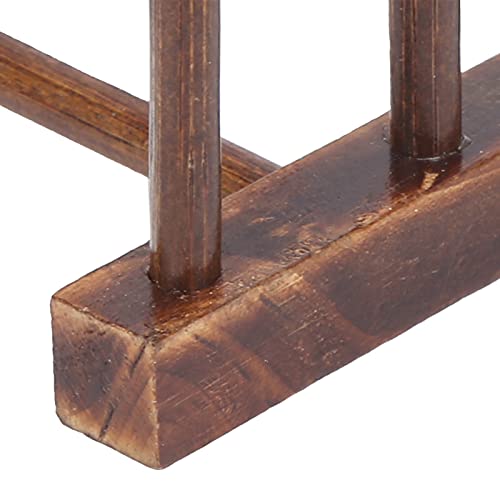 Wooden Dish Plates Holder Wood Dish Rack 4/6 Column for Dish Plate Bowl Cup Home Storage Cabinet(4.9 x 5.5 x 4.1in)