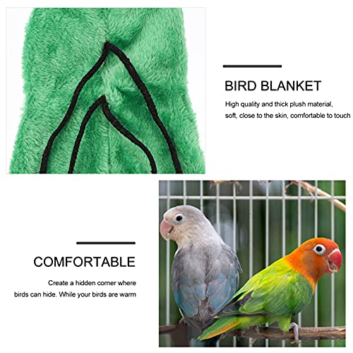 Balacoo Green Parrot Cozy Corner Fleece Bird Blanket Cuddle Nest Warm Plush Sleeping Nest Bed Small Animals Pet Birds Cage Hanging Bed House for Parakeet Cockatiel