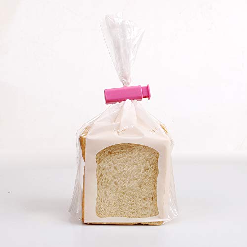 Cozihom Squeeze Bread Bag Cinch Clips, Slip Grip Easy Squeeze & Lock, 4 Color, 12 Pack