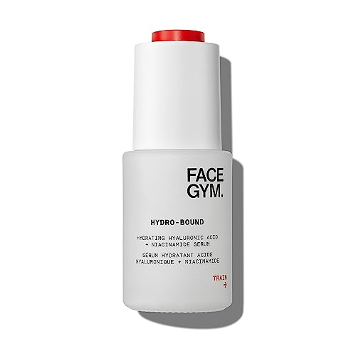 FACEGYM Hyaluronic Acid & Niacinamide Serum for Glowing Skin, FACE GYM Hydro-Bound Daily Serum 1 Fl Oz, Hydrating Skincare Serum for Bouncier, Firmer & Glowing skin, Chemical-Free Face Serum (30 ML)