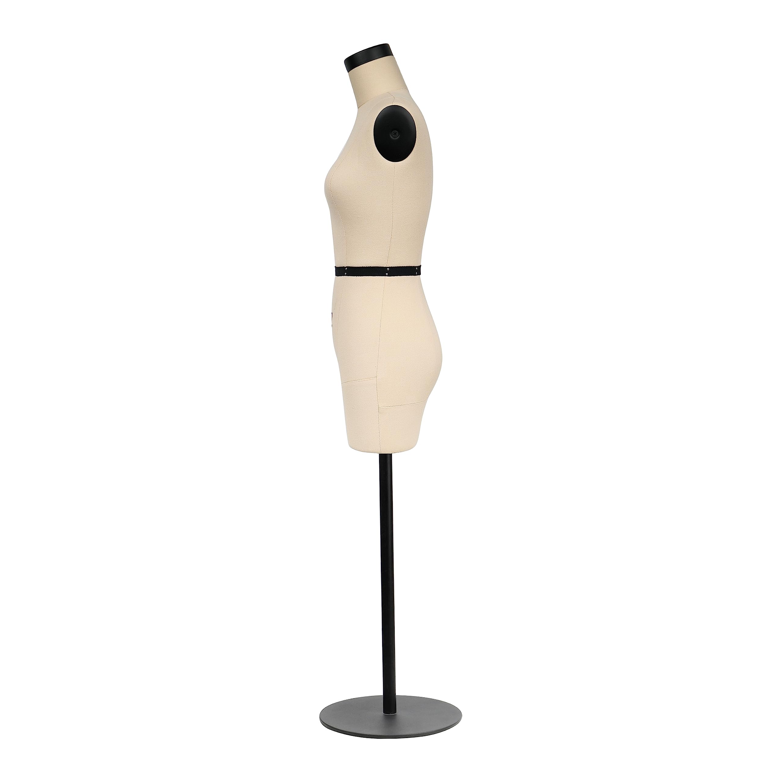 DL262 Half Scale Dress Form Size 12 (Not Adult Full zie) Mini Sewing Tailor Mannequin, Female Dressmaker Dummy, Half Size for Dress Pattern Making, Beige