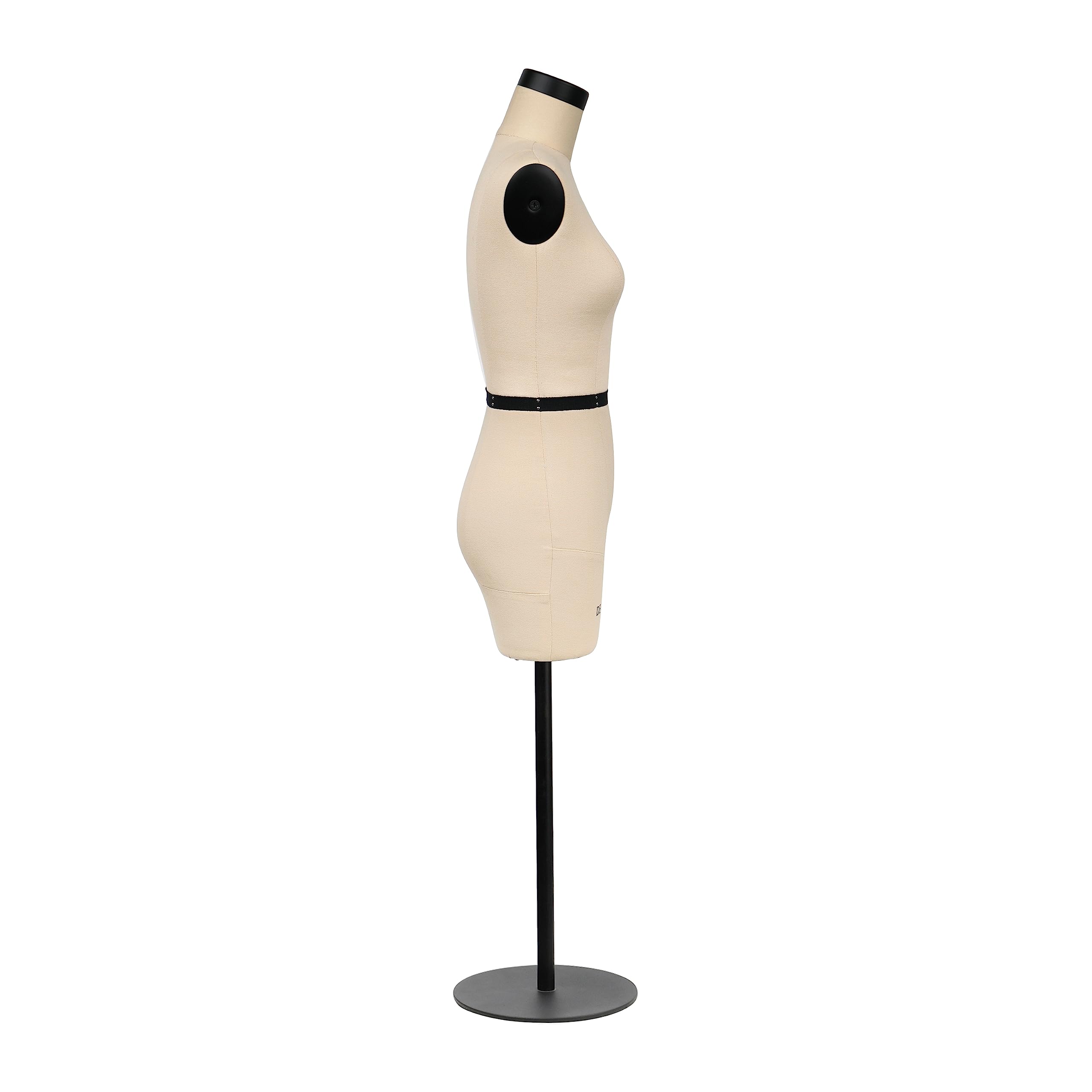 DL262 Half Scale Dress Form Size 12 (Not Adult Full zie) Mini Sewing Tailor Mannequin, Female Dressmaker Dummy, Half Size for Dress Pattern Making, Beige