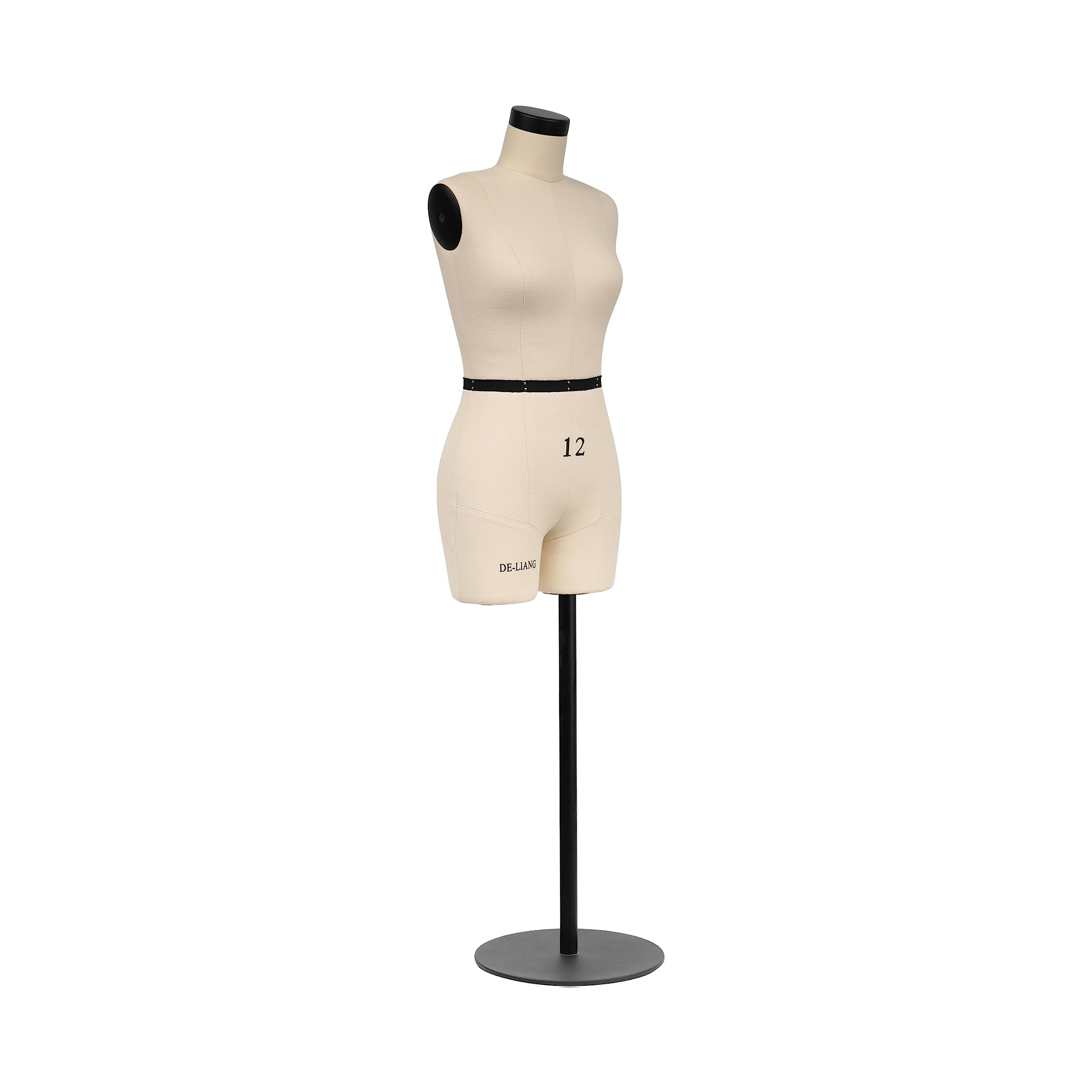 DL262 Half Scale Dress Form Size 12 (Not Adult Full zie) Mini Sewing Tailor Mannequin, Female Dressmaker Dummy, Half Size for Dress Pattern Making, Beige