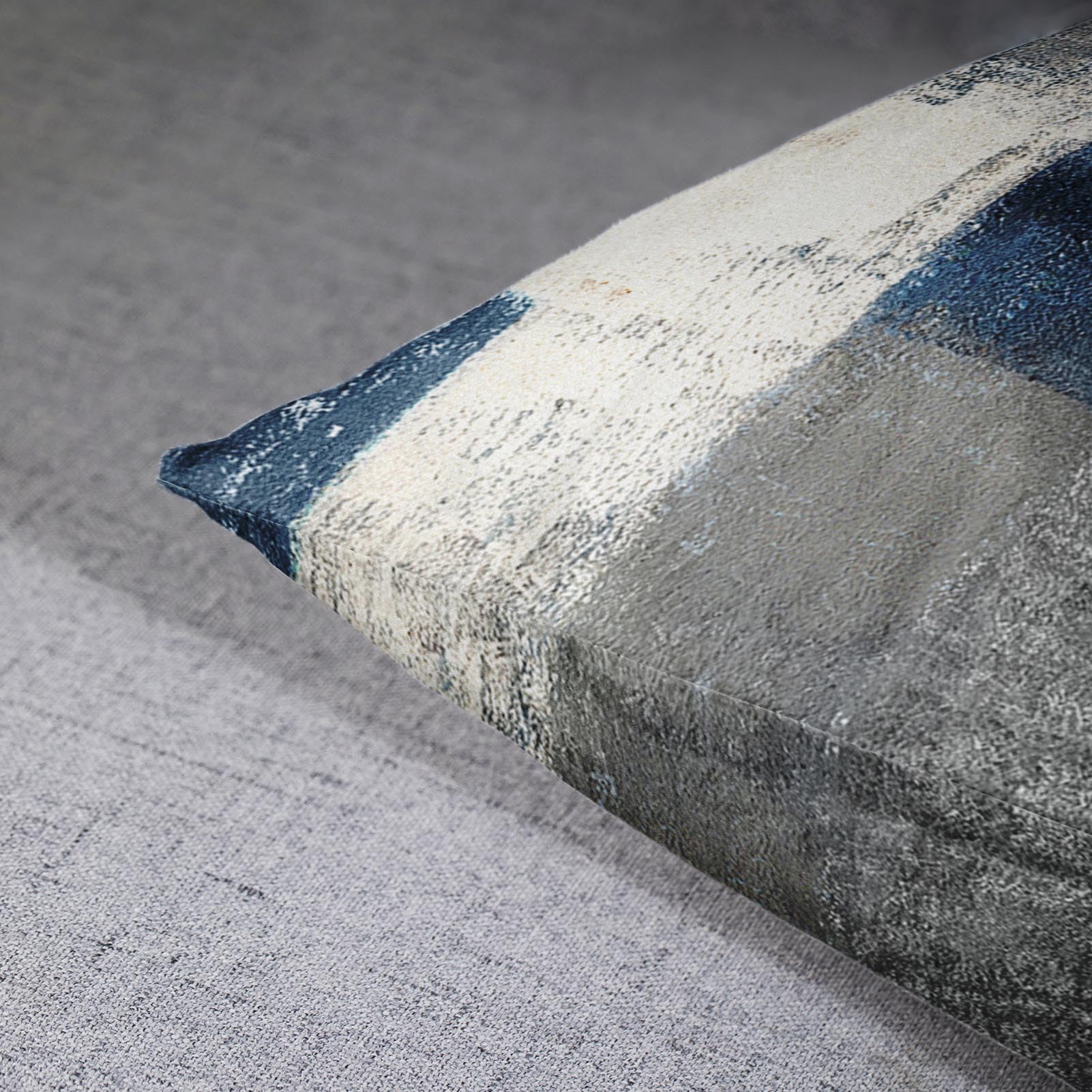 Emvency Set of 2 Throw Pillow Covers Modern Abstract Painting Blue White and Gray Decorative Sofa Pillow Cases Home Decor Standard Square 24x24 Inches Pillowcases