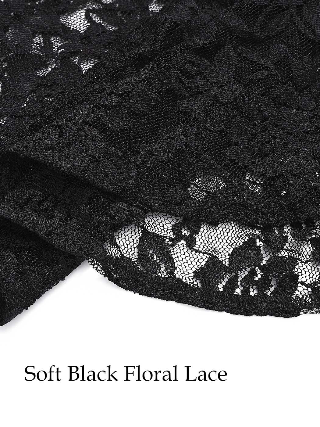 GORAIS Gothic Lace Detachable Sleeves Black Halloween Cosplay Costumes Accessories Sheer Arm Sleeves for Women