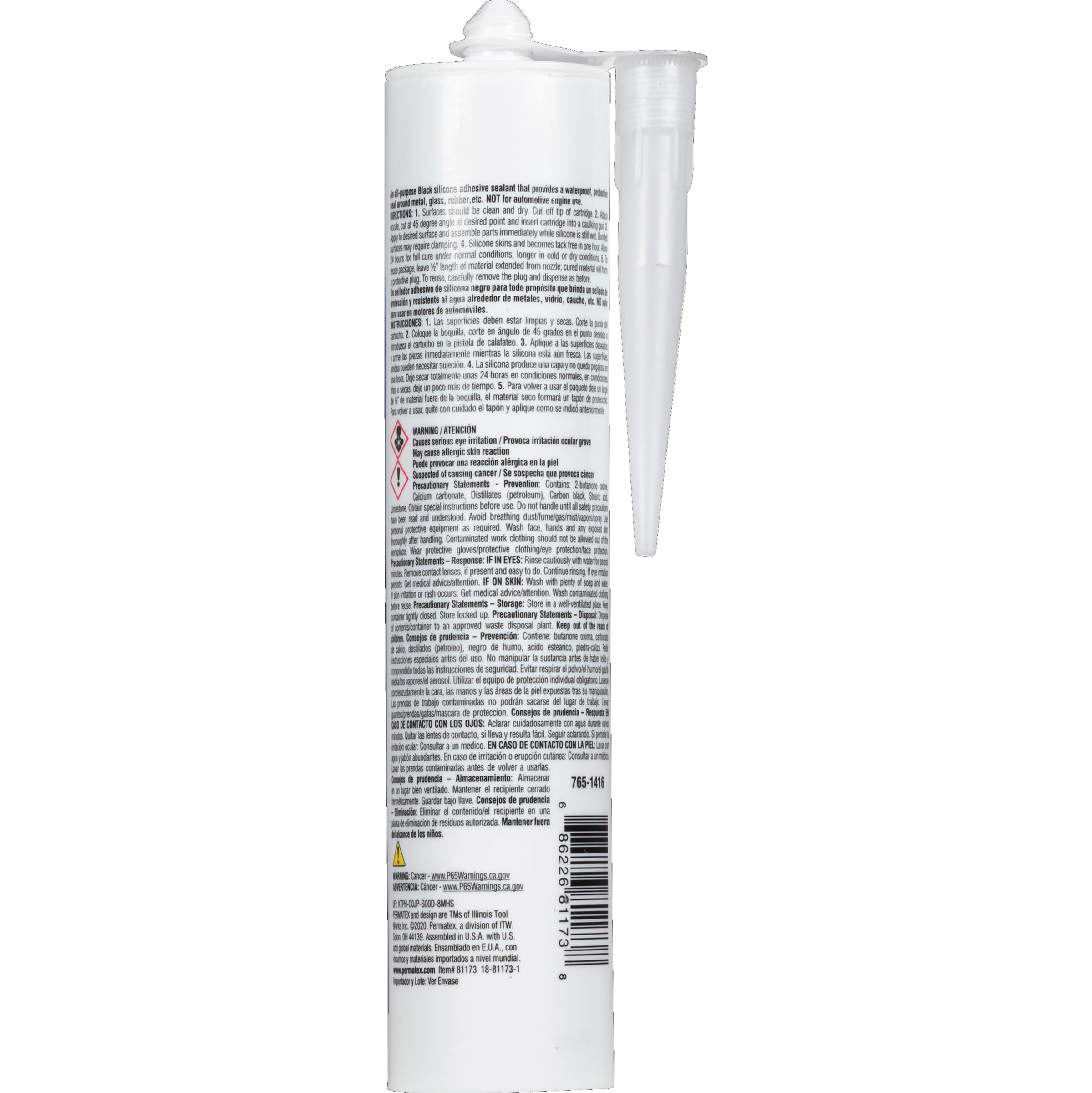 Permatex 81173-12PK Black Silicone Adhesive Sealant, 12.9 oz. (Pack of 12)