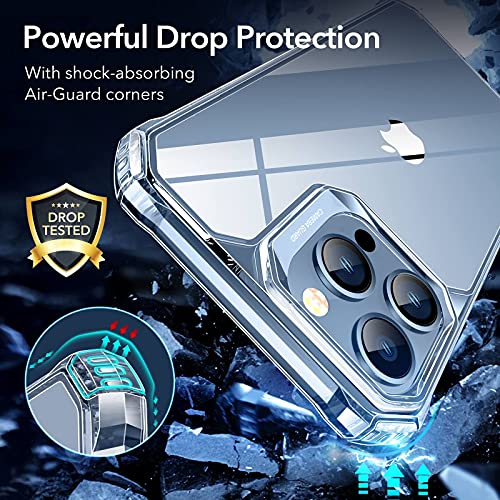 ESR for iPhone 13 Pro Phone Case, 13 Pro Case Clear, Military-Grade Protection, Shockproof Air-Guard Corners, Yellowing-Resistant Acrylic Back, Phone Case for iPhone 13 Pro, Air Armor Case, Clear
