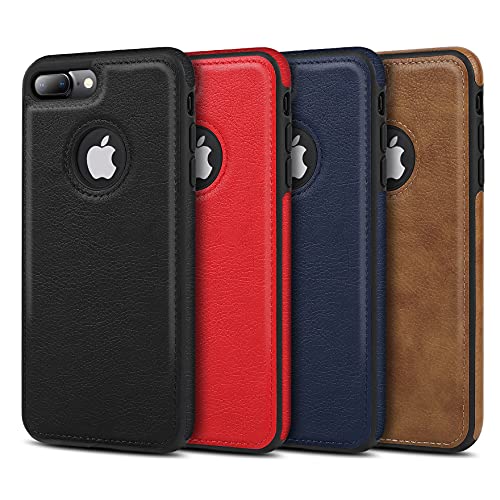 Razstorm Unique Design Luxury Leather Business Phone Case for iPhone 7 Plus & iPhone 8 Plus Anti-Slip Scratch Resistant Ultra Slim Protective Case 5.5β (Brown)
