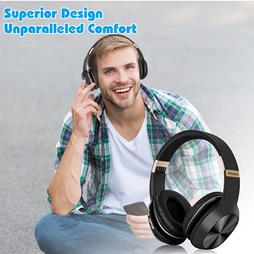 UrbanX Perfect Comfort 955 II Overhead Wireless Bluetooth Headphones for Gionee P5 Mini Noise Isolation, with β Black