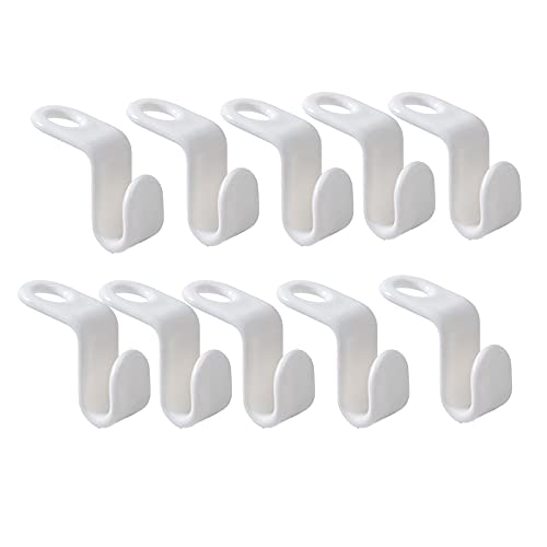 GONEBIN Clothes Hanger Connector Hooks,Hanger Extender Clips,Closet Hanger Wonder Space Saver Magic Extension Hook Clothing Rack 10pcs