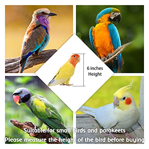 Flat top Bird Travel cage,21 inch Parrot Carrier with Wooden Perch Feeding Cup for Conures Cockatiel Parakeets(Aluminum Frame)