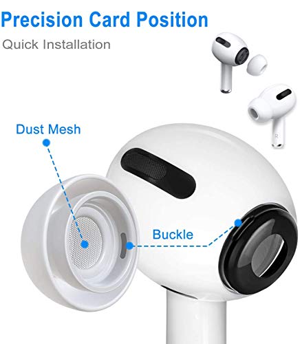 Meeaja [3 Pairs] AirPods Pro Replacement Ear Tips for AirPods Pro Accessory, Silicone Earbuds Tips with Noise Reduction Hole, with Portable Storage Box and Fit in The Charging Case (S/M/L, White)