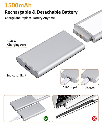 DUSKTEC Motion Sensor Light Indoor Under Cabinet Lighting Wireless 3 Color Dimmable Rechargeable Detachable Battery Operated Magnetic Closet Lights for Kitchen Counter Wardrobe Stairway