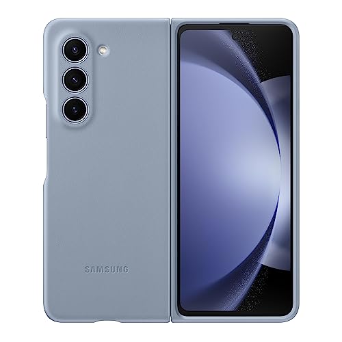 Samsung Galaxy Z Fold5 Eco Leather Phone Case, Snug Fit, Soft Inside, Protective Cover, Icy Blue