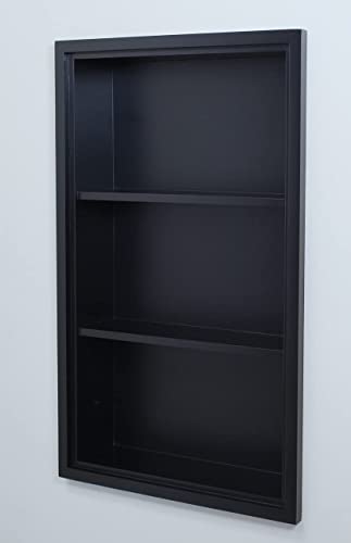 Fox Hollow Furnishings 14x24 Recessed Black Sloane Wall Niche w/Plain Back