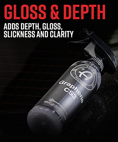Adam's Graphene CS3 (16oz) - Graphene Waterless Wash Ceramic Spray Coating Detail Spray | High Gloss Car Wash Cleaning Spray for Car Detailing | RV Boat Motorcycle