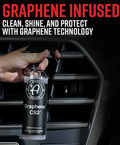 Adam's Graphene CS3 (16oz) - Graphene Waterless Wash Ceramic Spray Coating Detail Spray | High Gloss Car Wash Cleaning Spray for Car Detailing | RV Boat Motorcycle