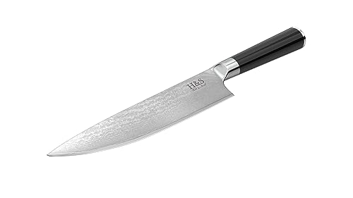 Hilt & Steel Damascus Steel Chef Knife | Premium Damascus knife | 8 Inch blade | G10 Composite Handle | Ultra Sharp