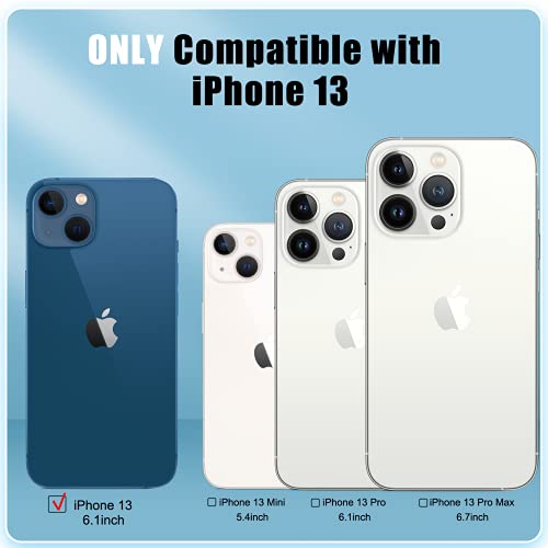 SPIDERCASE Designed for iPhone 13 Case, Waterproof Built-in Screen Protector, Rugged Heavy Duty Full Body Shockproof Protection Phone Case for iPhone 13 6.1 inch 2021β, Black/Clear
