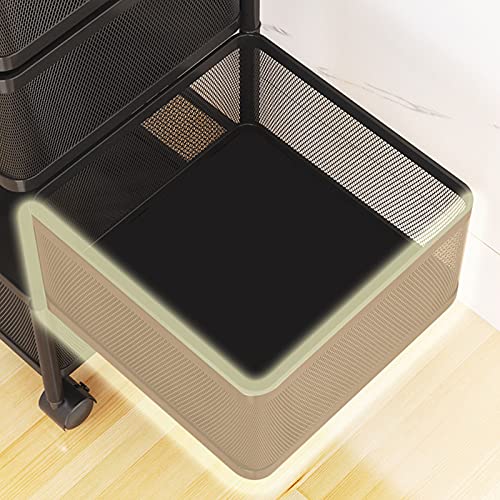 Rotating Kitchen Storage Rack, Square 4 Layer Fruit Vegetable Storage Basket Rack Snack Stand Household Storage Shelf for Kitchen Toilet Save Space