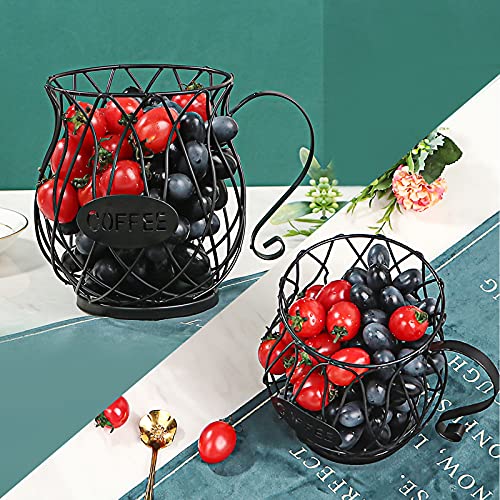 MDHAND K Cup Coffee Pods Organizer Holder, Coffee Capsule Holder, Large-Capacity Coffee Pods Storage Rack for Kitchen Countertop (black, S)