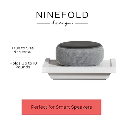 Ninefold Design Small Wall Shelf | 6 in x 4 in | Decorative Mini Shelves| Wall Mounted Small Corner Shelf for Bathroom, Living Room, Kitchen, Bedroom, and Office