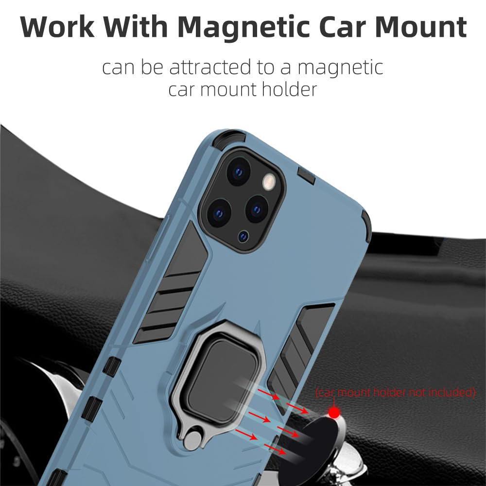 Arseaiy Case for Samsung Galaxy S9 Plus Phone Case Cover with Kickstand Carbon Fiber Silicone Bracket Phone Holder Shockproof Bumper Slim Fit Telephone Shell Blue