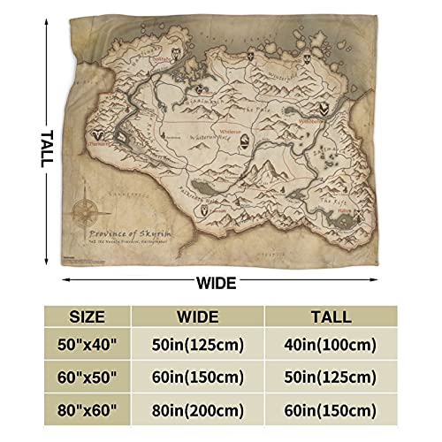 Map Fleece Blanket Ultra-Soft Micro Blankets for Couch Bed Beach Camping Or Travel Soft and Warm Throw Blanket (80"x 60") Queen-Size for Adults Man Women