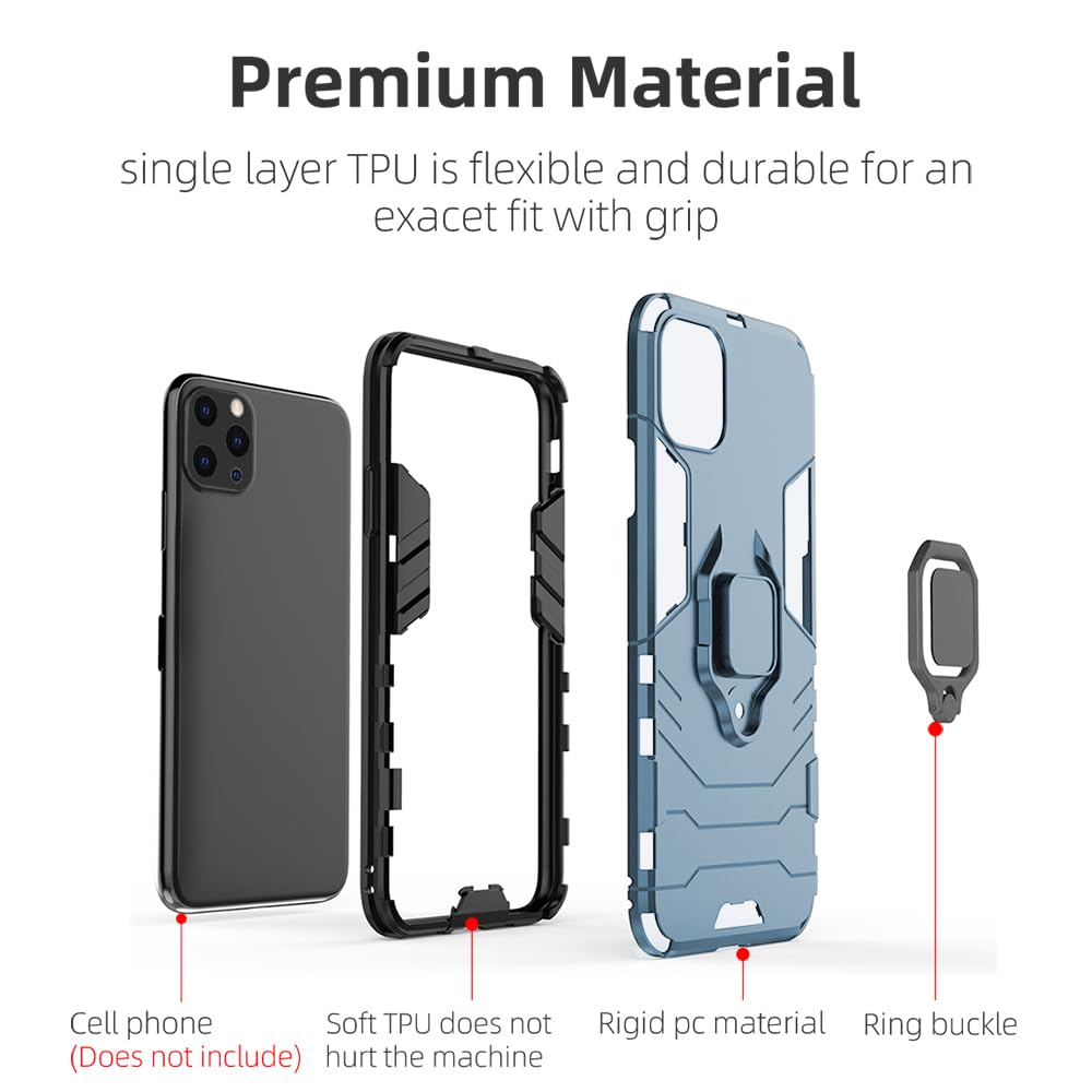 Arseaiy Case for Samsung Galaxy S9 Plus Phone Case Cover with Kickstand Carbon Fiber Silicone Bracket Phone Holder Shockproof Bumper Slim Fit Telephone Shell Blue