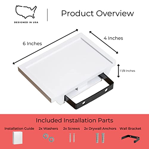 Ninefold Design Small Wall Shelf | 6 in x 4 in | Decorative Mini Shelves| Wall Mounted Small Corner Shelf for Bathroom, Living Room, Kitchen, Bedroom, and Office