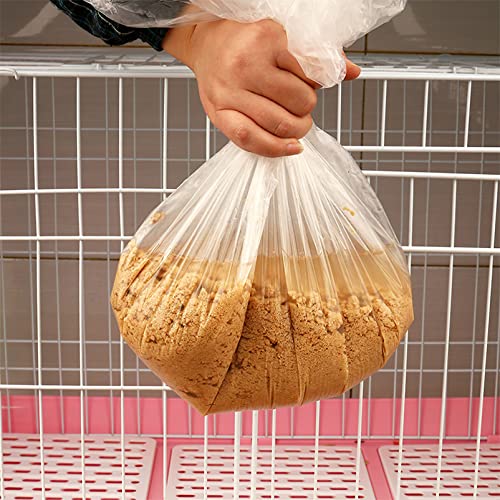 TEHAUX Disposable Rabbit Cage Liner, Plastic Bunny Cage Mat Film to Replace Diapers Suitable for Most Rabbit, Hamster, Guinea Pigs& All Small Animals- 100 PCS Universal Toilet Film- Size S