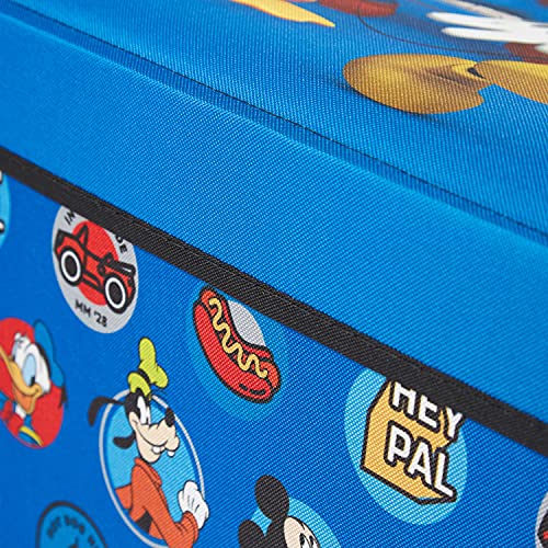 Disney Mickey Mouse Collapsible Toy Storage Bench and Ottoman, 14.5" H x 14.5" D x 25" L