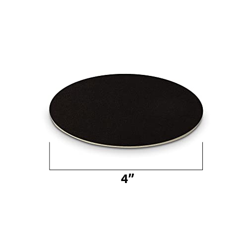 Beautiful 4 inch Black Round Coasters for Protection Against Leaks and Spills by MT Products (50 Pieces)