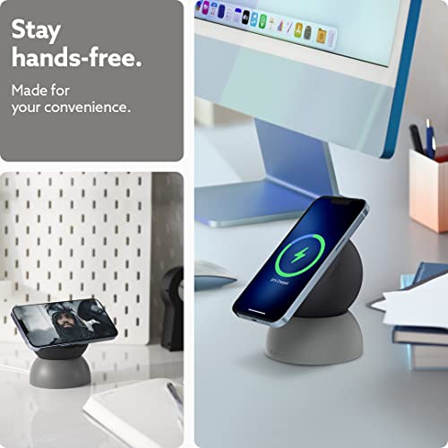 Caseology Nano Pop Stand for Magsafe Charger (Charger & Cable NOT Included) for iPhone 14,13,12 Pro Max, Pro, 14 Plus, 14, 13, 12, Mini - Black Sesame