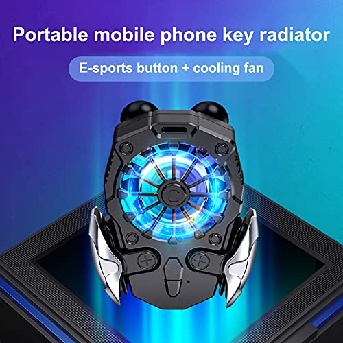 OCUhome Phone Cooler, P15 Semi-Conductor Mobile Phone Radiator Portable Universal USB Phone Gamepad Holder Game Cooling Fan for Gaming Phone Black