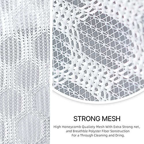 COMLIFE Set of 2 Delicates Honeycomb Mesh Laundry Bag,Use YKK Zipper,with Handle, Extra Large Opening, Side Widening Design, Baby Products, Face Cleansing Pads,Socks, Fine Knitwear Mesh Wash Bags (Blue)