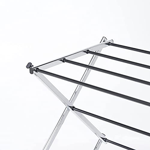 Displays By Jack Portable Collapsible Clothing Dry Rack, Retractable Drying Rack for Clothes, Lingerie, Towels, Linens, Laundry Home Apartment, Metal Chrome Finish