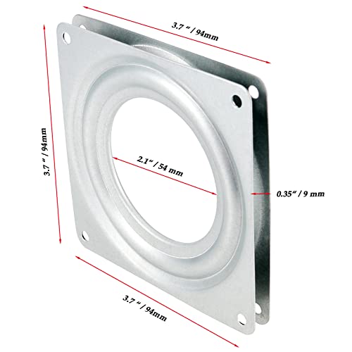 JOIKIT 20 Pack 4 Inch Lazy Susan Hardware,Lazy Susan Turntable Bearing Plate with Screws, Lazy Susan Bearing Swivel Plates for Serving Trays, Racks, Tables, 300lbs Load Capacity