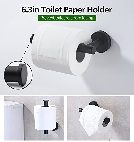 Bathroom Hardware Set, 5/10/20pcs Black/Brushed Nickel/Brushed Gold Stainless Steel Bathroom Hardware Set, Bathroom Accessories Kit Including 16" Hand Towel Bar, Toilet Paper Holder, Robe Towel Hooks