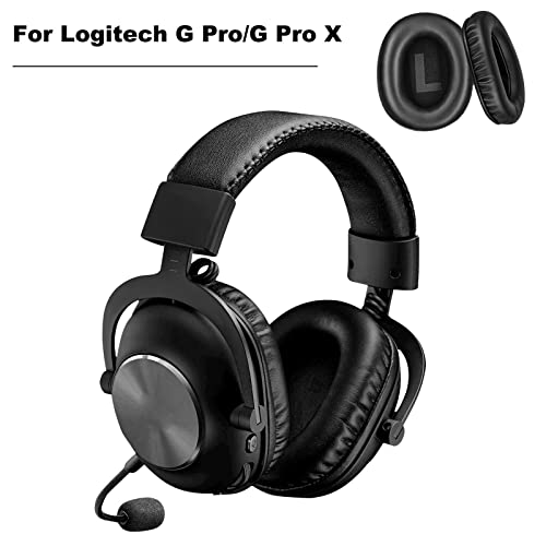 Replacement Earpads for Logitech G Pro/G Pro X Gaming Headphones-Headphone Ear Pads for Logitech G Pro/G Pro X Gaming Headphones (Leather)
